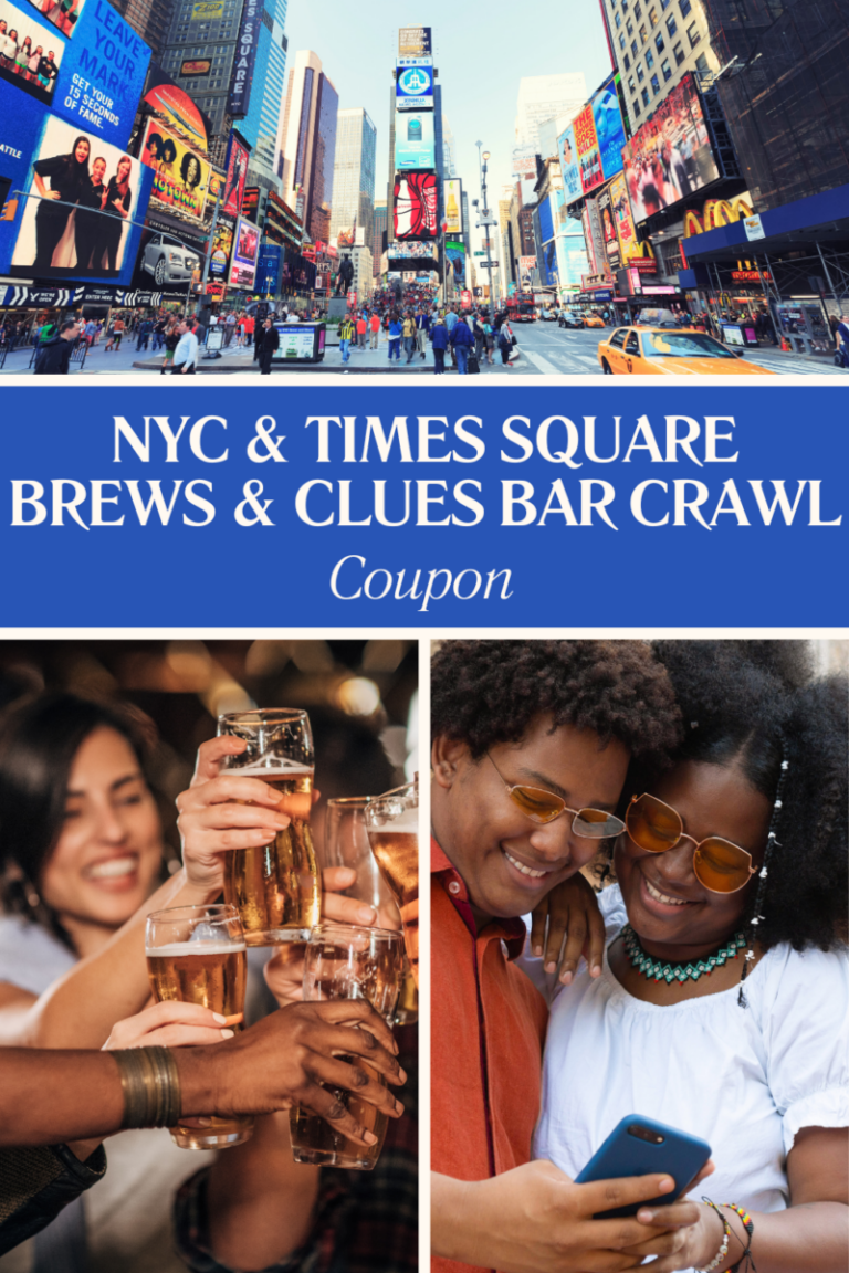Coupon For New York City Times Square Brews & Clues Bar Crawl | Green ...