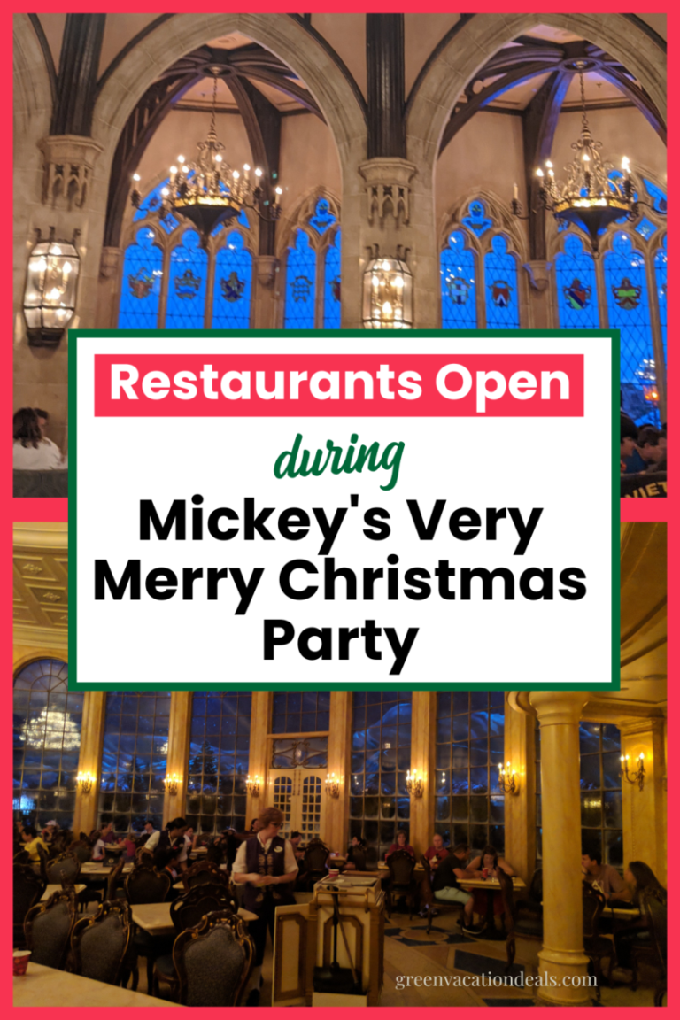 Restaurants Open During Mickey's Very Merry Christmas Party | Green Vacation Deals