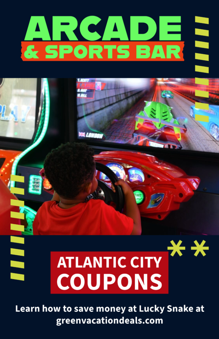 Coupons For Lucky Snake Arcade & Sports Bar In Atlantic City | Green ...